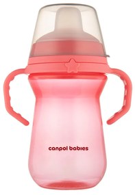 Canpol babies Hrneček se silikonovým pítkem FirstCup 250ml růžový