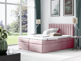 Eka Kontinentální čalouněná postel CONDOR - Trinity (200x200 cm) Barva látky Trinity: (2310) Růžová