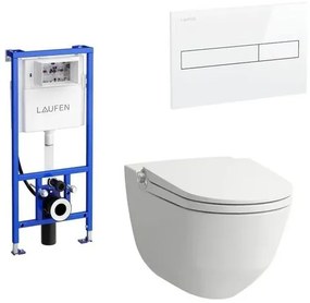 Laufen Cleanet Riva Set Bidetovací WC, tlačítko bílé a modul