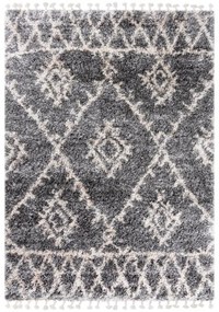 Kusový koberec shaggy Azteco šedý 140x200cm