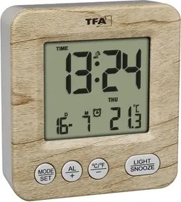 TFA 60.2567.08 / Digitální budík / Rádiem řízený DCF / Vnitřní teplomě