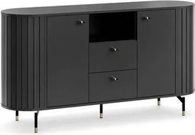 XXXLutz KOMODA, černá, barvy zlata, 150,1/81/40 cm Milino - Komody na nožičkách - 002238000711