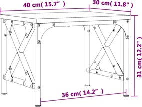 vidaXL Stojan na tiskárnu 40 x 30 x 31 cm kompozitní dřevo [833987] Barva: dub sonoma