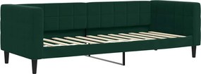 Válenda s přistýlkou a zásuvkami tmavě zelená 80 x 200 cm samet 3196758