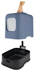 Tmavě modrý kočičí záchod 40x51 cm Biala – Rotho