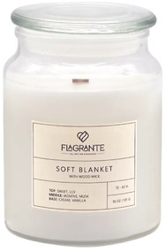 FLAGRANTE vonná svíčka s dřevěným knotem Soft Blanket 511 g