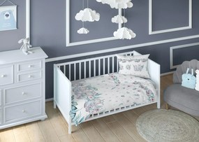 Bavlněný povlak na polštář 40x40 hroši modrý dětský na zip 3292 B KARO Dreamland