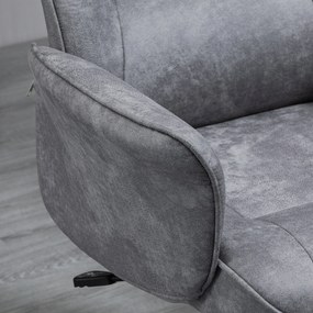 Kancelářská židle Vinsetto XXL ergonomická čalouněná židle výškově nastavitelná s funkcí houpání do nosnosti 120 kg Světle šedá | Aosom.de