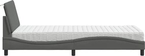 Postel s matrací Hanko tmavě šedá 90 x 200 cm textil 3310504