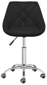 vidaXL Otočná jídelní židle černá umělá kůže