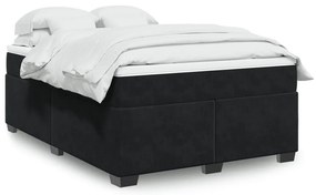 Box spring postel s matrací černá 140 x 190 cm samet 3285283
