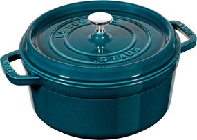 Staub Litinový hrnec s poklicí Cocotte, mořská modř, 24 cm / 3,8 l 1102437