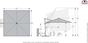 Doppler myZone 280 x 280 cm béžová