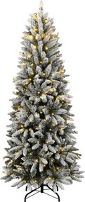 Umělý vánoční stromek s 300 LED a sněhem 240 cm 3315767