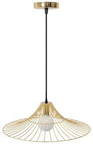 Toolight - Stropní lampa závěsná plochá kulatá 1xE27 APP499-1CP, zlatá, OSW-00612