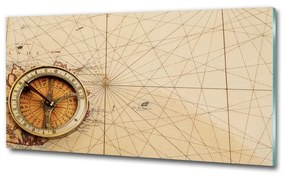 Wallmuralia Fotoobraz na skle Kompas na mapě 100x50