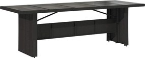 11dílný zahradní bistro set s poduškami černý polyratan 3277276