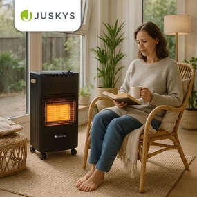 Juskys Plynová kamna 4,2 kW Barva: Bílá