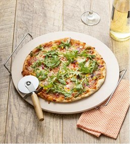 APT AG680 Pizza set - kameninová deska Ø 33 cm + kráječ