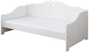BabyBeds Dětská postel ZUZANA srdíčka Velikost postele: 180x80 cm, Barevné provedení: Bílá, Úložný prostor: Ano, s úložným prostorem Bílá
