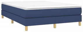 Box spring postel s matrací modrá 140x200 cm textil,  3144181