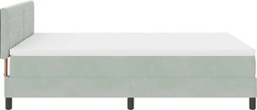 Postel s boxspringem s matrací Světle šedá 140 x 190 cm samet 3339104