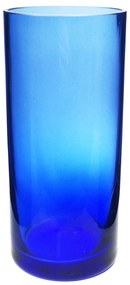Váza Sima skleněná rovná modrá 17,5 cm
