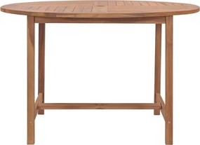 Zahradní jídelní stůl Ø 110 x 75 cm masivní teak 318476