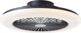 Brilliant G60020/06  Stmívatelné LED svítidlo SALERNO ČERNÉ &amp; reverzn VENTILÁTOR + funkce LED