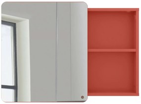 OnaDnes -20% Červená lakovaná koupelnová zrcadlová skříňka Tom Tailor Color Bath 80 x 58 cm