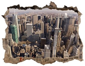 Wallmuralia Fototapeta díra na zeď 3D New York z ptačího pohledu 95x64 cm