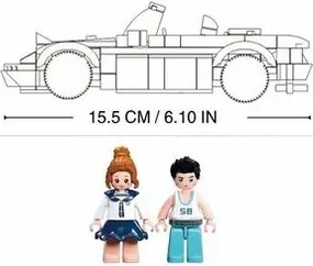 Sluban Model Bricks M38-B1128 Sportovní vůz MX5 / LEGO - kompatibilní
