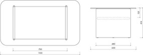 Vínový konferenční stolek 63x100 cm Tovo – noo.ma