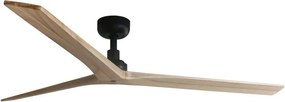 FARO 34282 KLIM L stropní ventilátor, černá/světlý dub DC - FARO