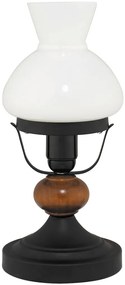 Rabalux PETRONEL stolní lampa max. 1x60W | E27 | IP20 - tmavé dřevo, černá