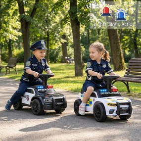 Costway Policejní auto pro batolata Auto s blikajícími světly Hudební siréna