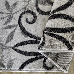 DY Šedý moderní koberec s ornamenty Panamero 21 Rozměr: 60x100 cm