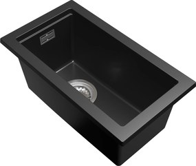 Gamma Decor 2850, 1-komorový granitový dřez 280x500x207 mm, černá, GMA-ZLE000154
