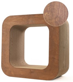 CUBE Medium se dřevem 40x40 Hloubka škrabadla: 30 cm, Barva: Wenge