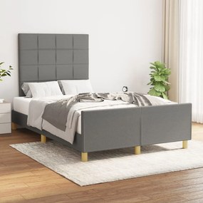 Rám postele bez matrací tmavě šedá 120x190 cm textil 3270514