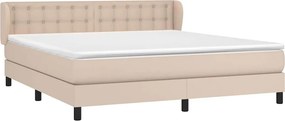 Box spring postel s matrací cappuccino 160x200 cm umělá kůže 3127324
