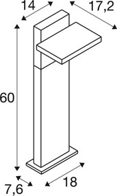 LA 1008543 ABRIDOR POLE 60 volně stojící svítidlo, HYBRID, 2200/2700K, IP65 antracit, matná antracitová barva. - BIG WHITE (SLV)