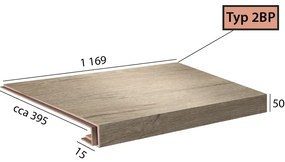 Vinylové schody Ecoline Step 2BP - 9553 Dub bílý pískový