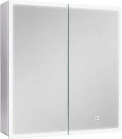 Zrcadlová skříňka s osvětlením SAT 65x70 cm kov hliník SATZGALED6570AL