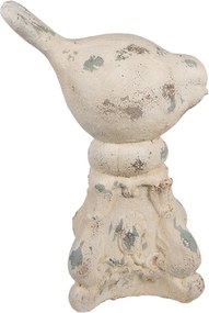 Béžová antik dekorace ptáček na podstavci Baroque - 33*21*47 cm