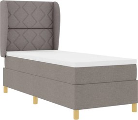 Postel s boxspringem s čelo Taupe 200 x 80 cm textil 3340785