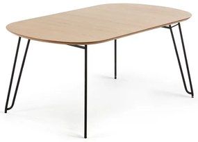 Rozkládací jídelní stůl v dekoru dubu v přírodní barvě 90x140 cm Novac – Kave Home