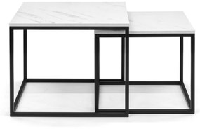 GAB Konferenční stolky VEROLA, 65/55 cm Barva dřeva: Bílá Mramor