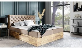 Kontinentální postel Madaris 3, Rozměr postele: 160x200, Barva:: dub wotan + Faro 20