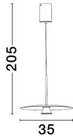 Minimalistický lustr Lopo